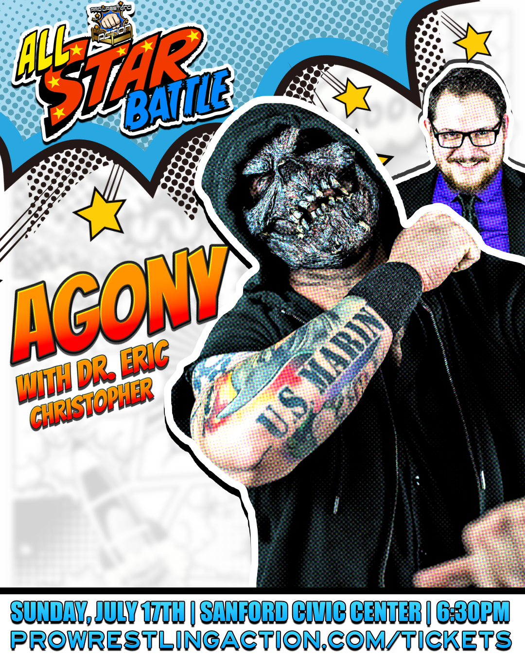 Agony w Dr Eric PWA ASB 2022 graphic – Pro Wrestling Action